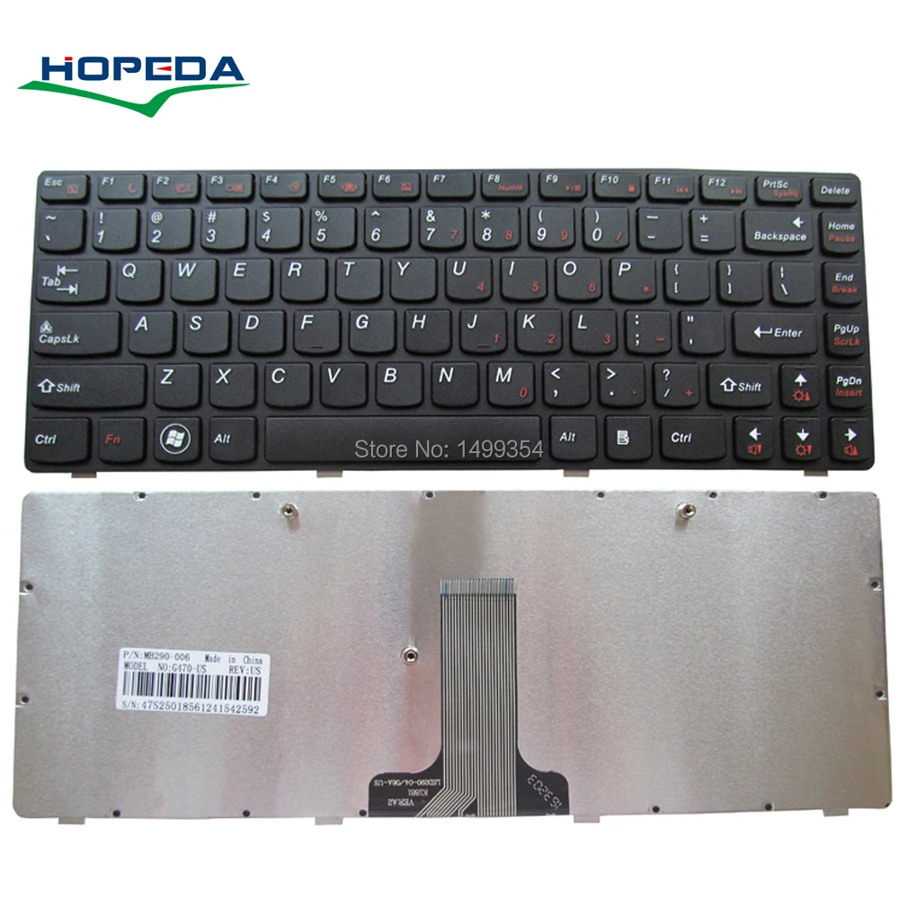 New Laptop Keyboard For Lenovo G470 G475 V480 B470 B480 M490 V470 B490 ...