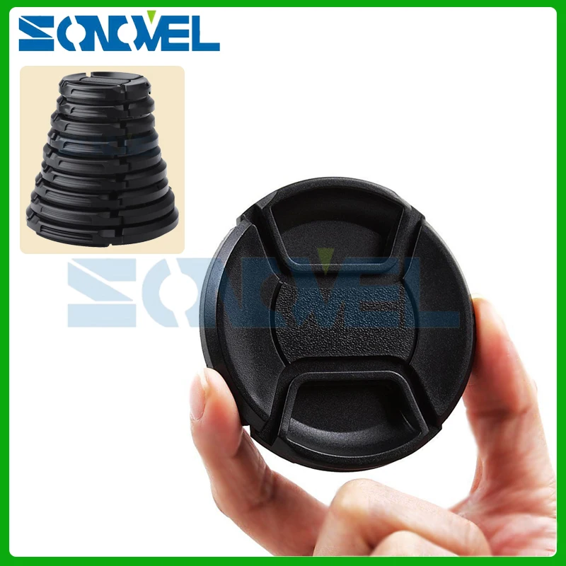 49mm/52mm/55mm/58mm/62mm/67mm/72mm/77mm/82mm Snap-on Front Lens Cap For ...