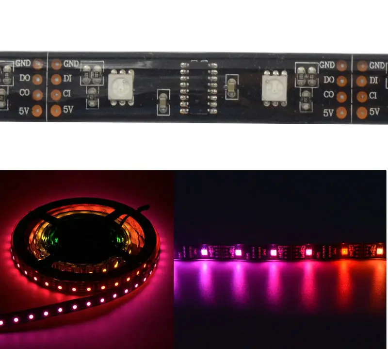16.4ft 5m 160led 5050smd Non-waterproof Lpd8806 Flexible Rgb Individual ...