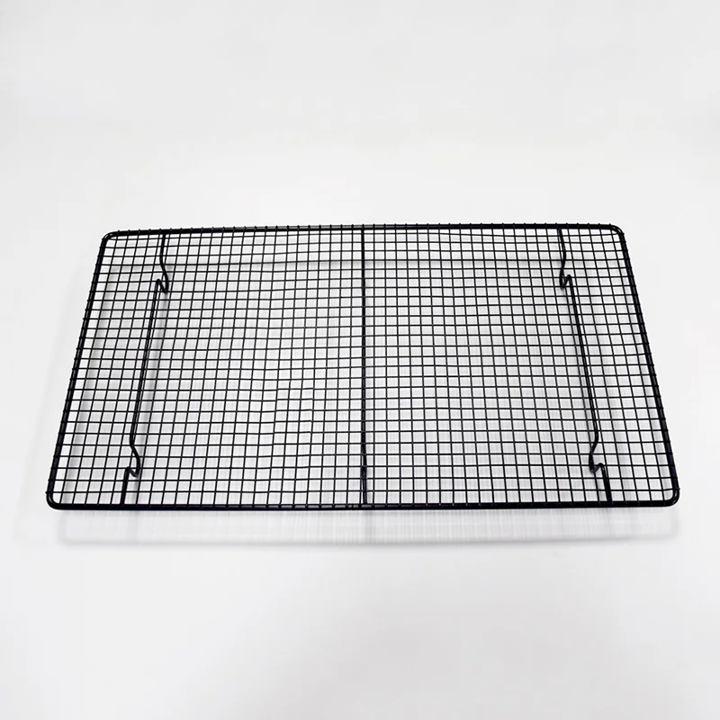 26*47cm Cake Bake Cooling Rack Black Rectangular Nonstick Cooking Rack ...