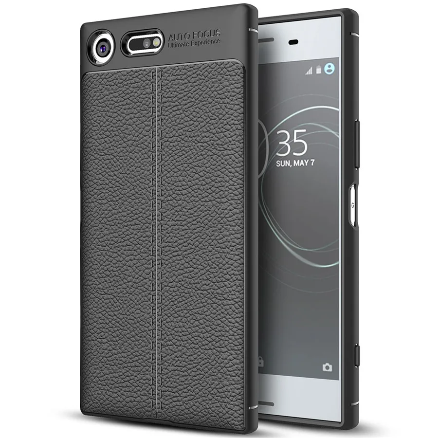 For SONY Xperia XZ Premium Case Luxury fashion PU Leather Silicone Back ...