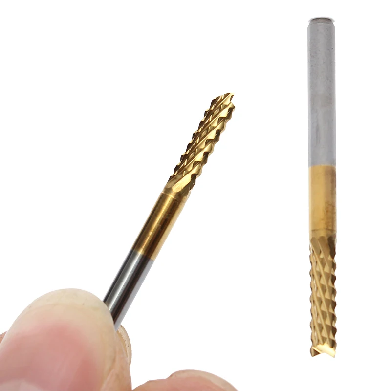 10pc 3mm Tungsten Steel Drill Bit Titanium Coat Carbide End Mill ...