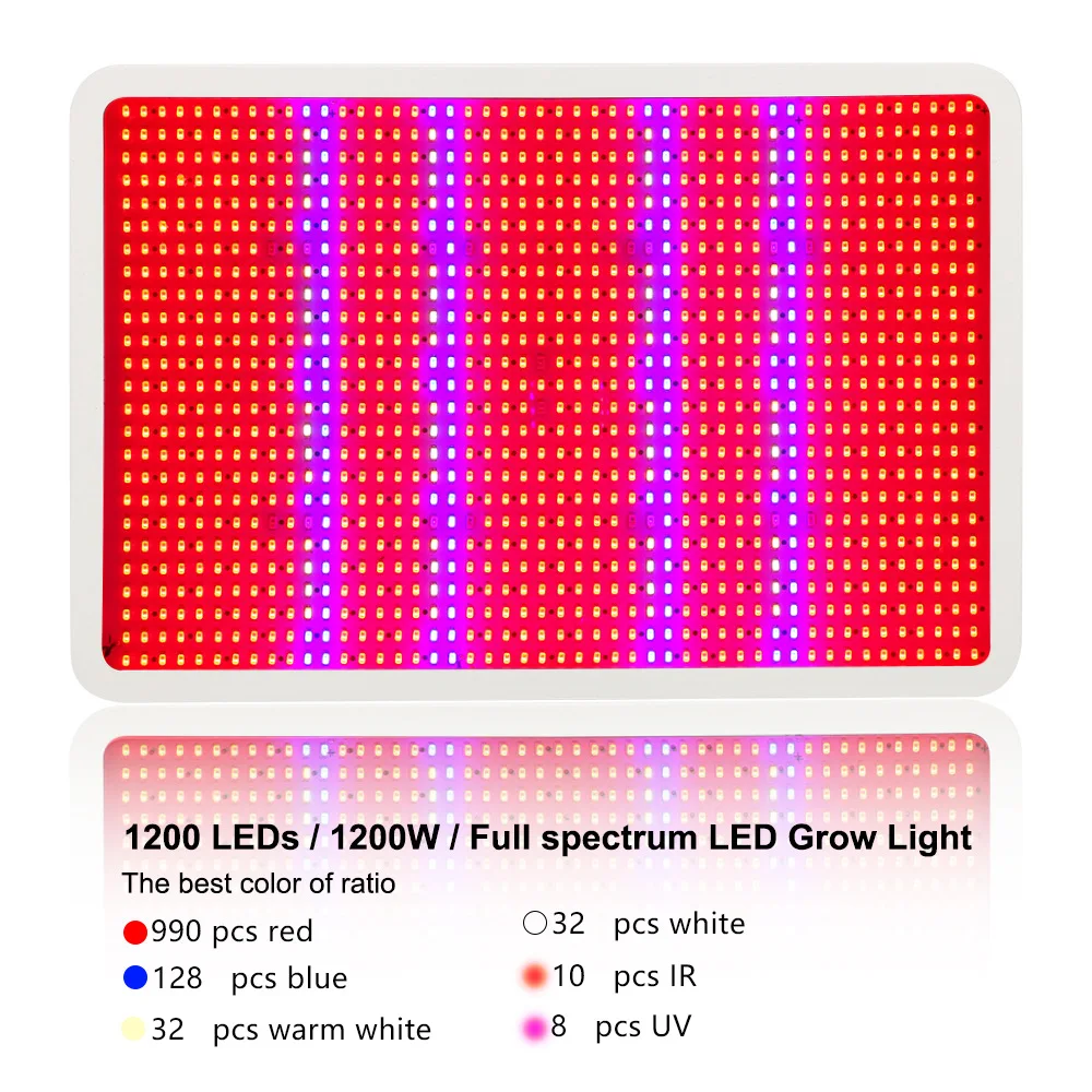 Full Spectrum 1200W Large LED Plant Ceiling Lamp Greenhouse Fruit and ...