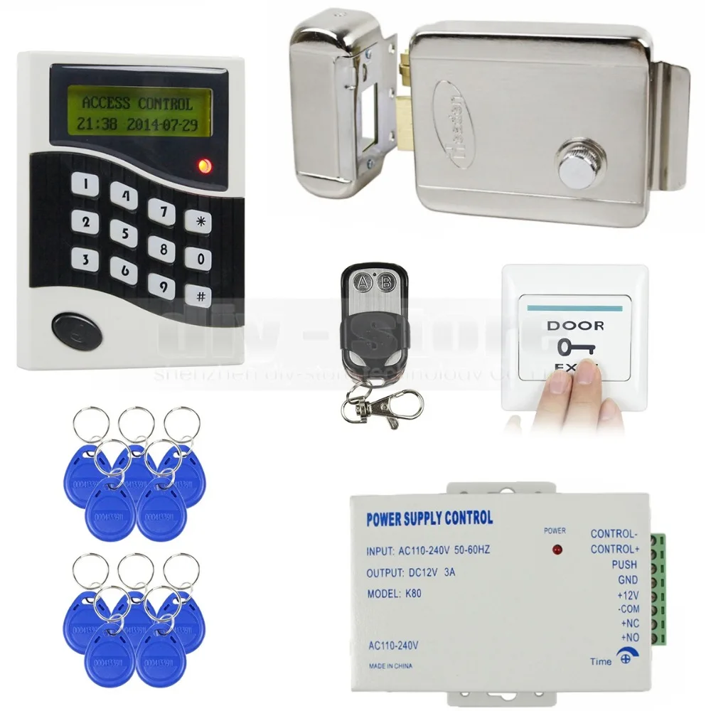DIYSECUR 125KHz RFID ID Card Reader Password Keypad Door Access Control ...