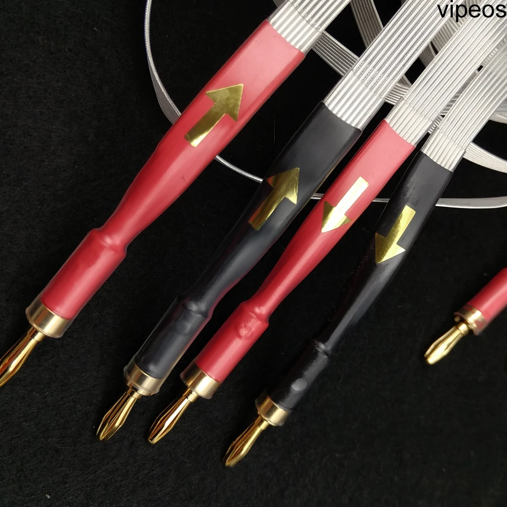 Nordost pure Silver Audiophile Teflon Speaker Cable banana&spade plugs ...