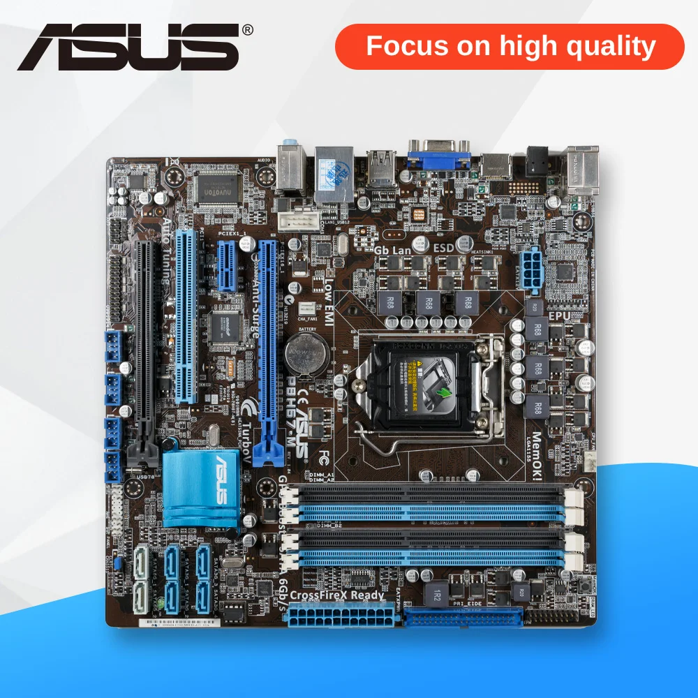 ASUS P8H67-M escritorio H67 socket LGA 1155 I3 i5 i7 DDR3 32G uATX