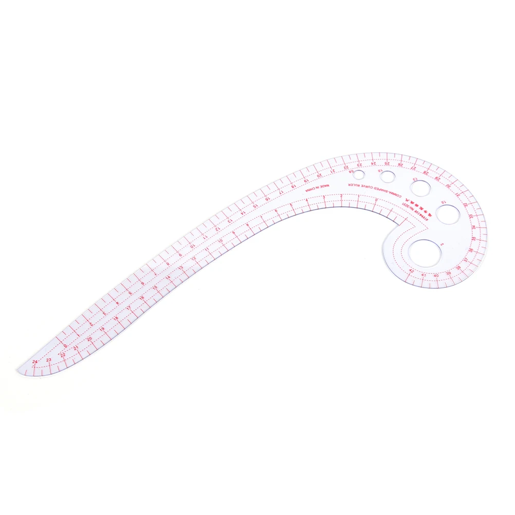 Regla curva francesa transparente de plástico en forma de coma ...