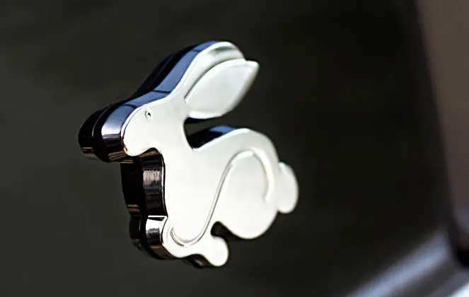 3D Metal Running Rabbit Emblem Car Rear Trunk Badge for VW Jetta Golf ...