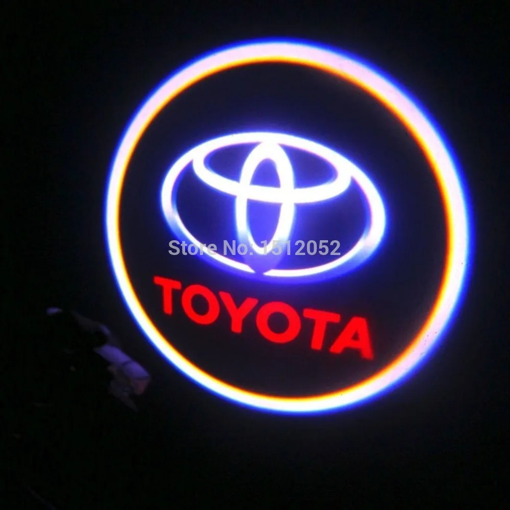 2pcs Led Auto Logo / For Toyota Car 3D Welcome Light Door Projector ...