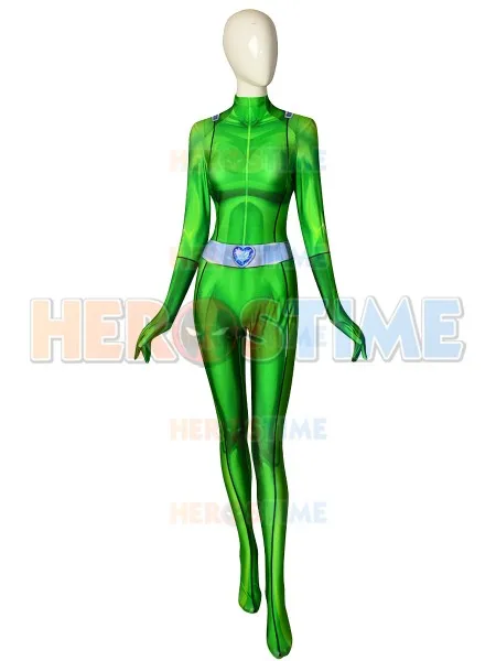Sam Totally Spies Costume DyeSub 3D Printing Green Spandex Cosplay ...
