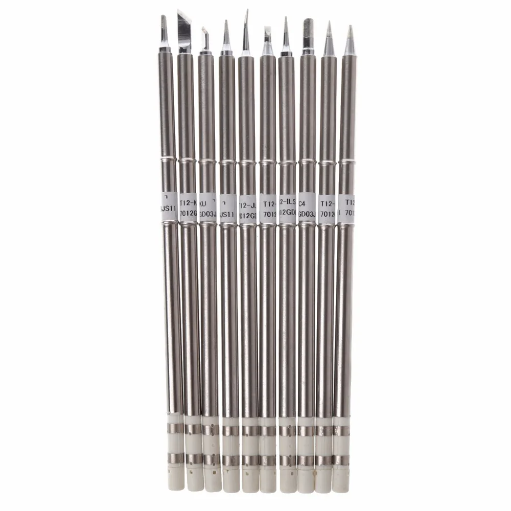 10 Pcs T12-b2 D24 C4 Ils Jl02 Ku K Bc2 Bl Bc1 Solder Iron Tips T12 ...