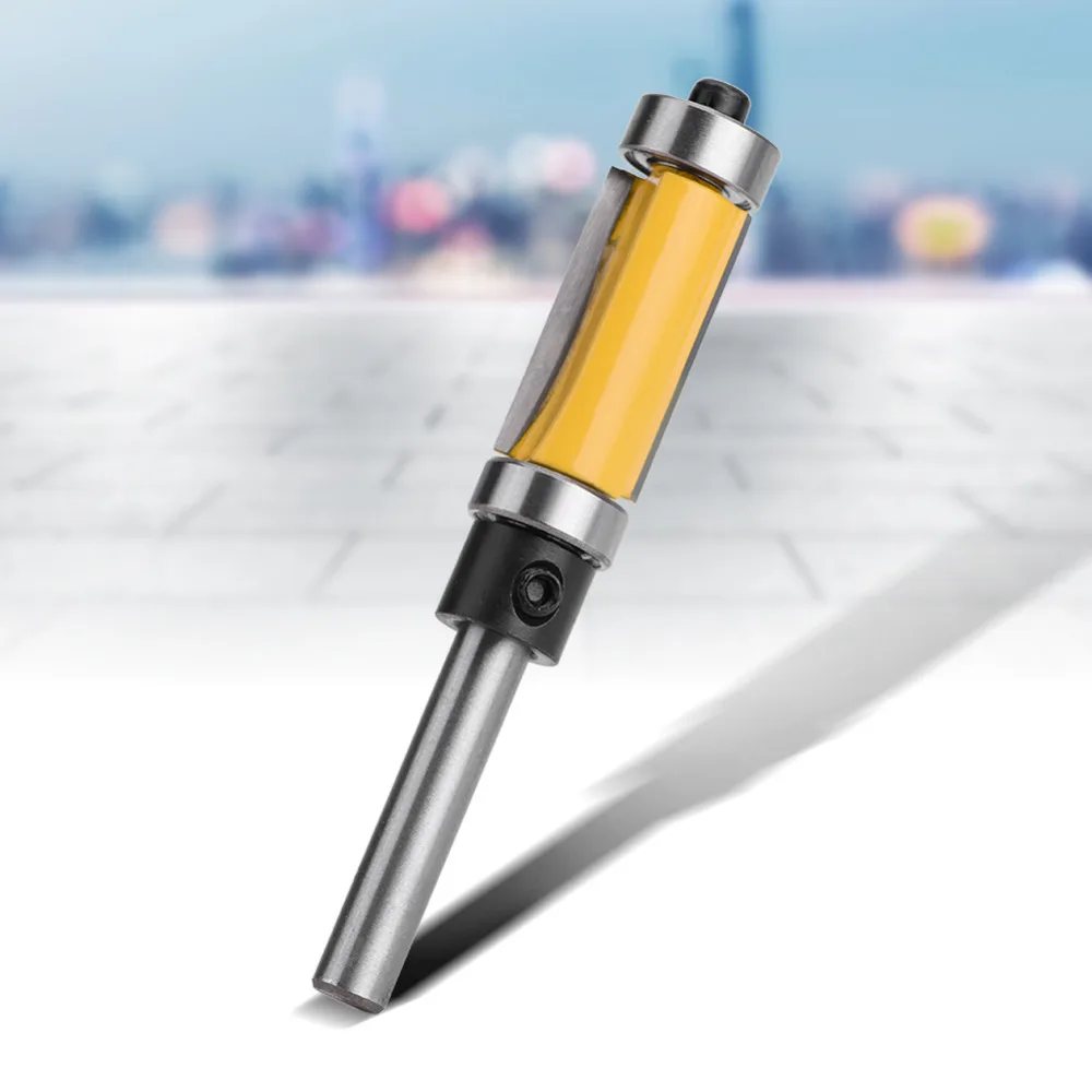 Trim Router Bit 1/4"Shank 1"Cutter Top & Bottom Bearing Flush Trim ...