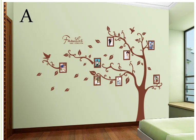 Free shipping photo tree frame family forever memory tree wall decal ...