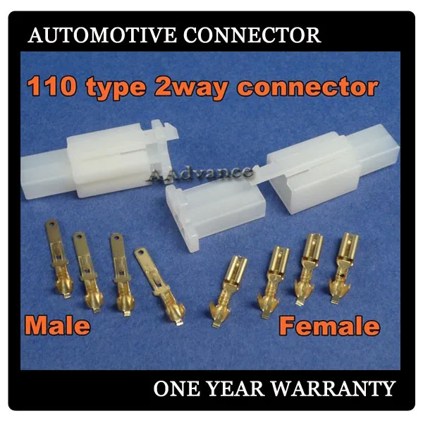 2 Pin 2.8mm 110 Type Male And Female Locking Connector Nylon Connector ...