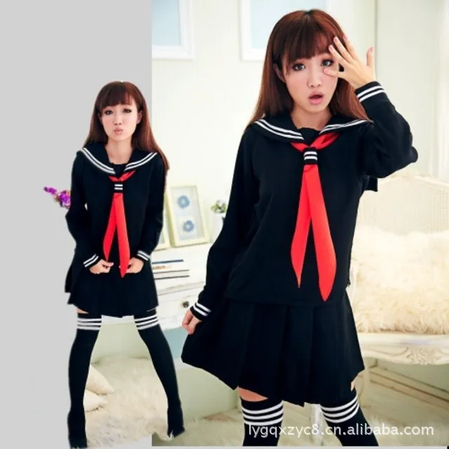 Japanese-School-Uniform-Uniform-Skirt-The-Japanese-Version-Of-Autumn ...