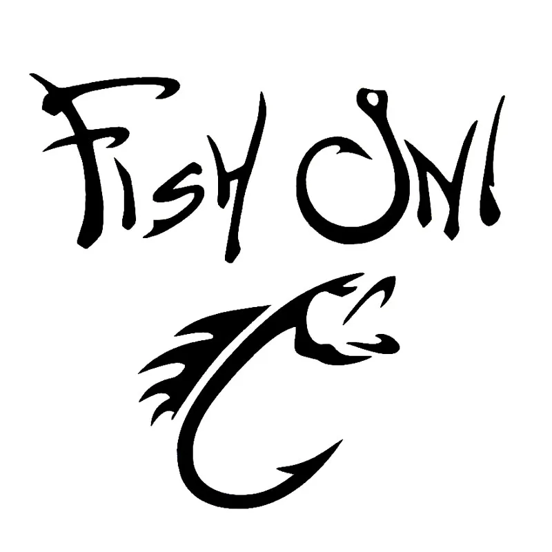 Stickers Stickers, Labels & Tags Fish and Hook Vinyl Decal etna.com.pe