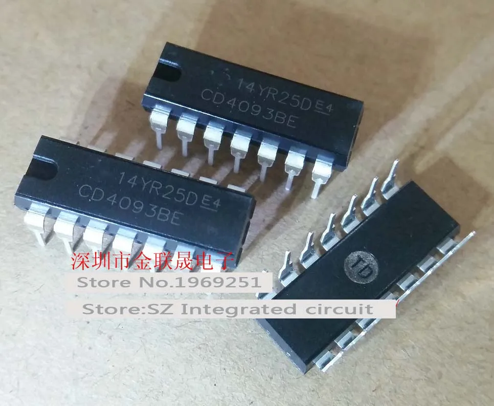 10pcs/lot CD4093BE CD4093 DIP14 new original-in Integrated Circuits ...