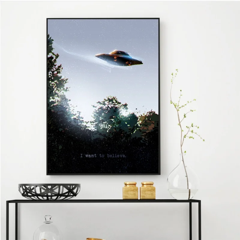 Xfiles I Want To Believe Tv Show Poster Print Ufo