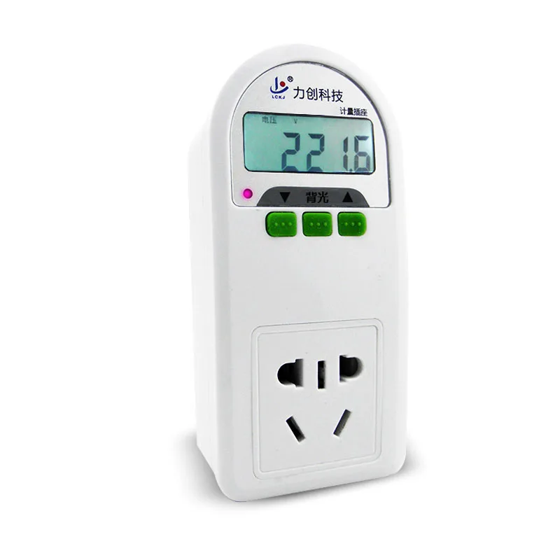 Digtal Contador de Energía Socket Plug in Medidor de Potencia Eléctrica ...