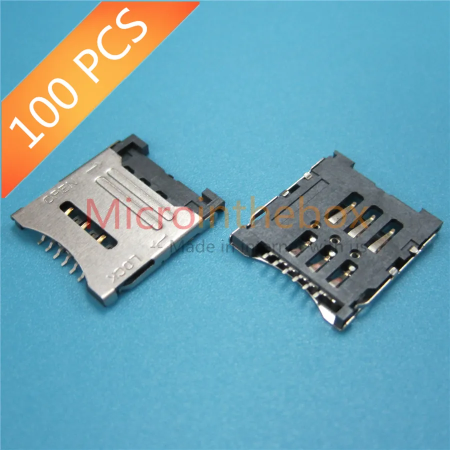 SIM Card Holder SIM Card Connector Micro Sim Type 6Pin clamshell H=1 ...