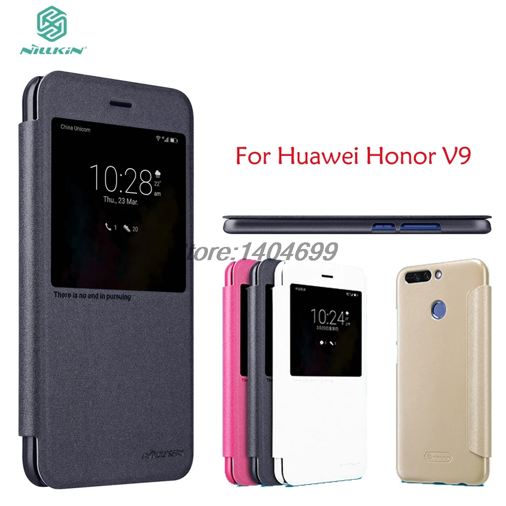 Huawei Honor V9 Flip Case Huawei Honor 8 Pro Cover Nillkin Sparkle ...