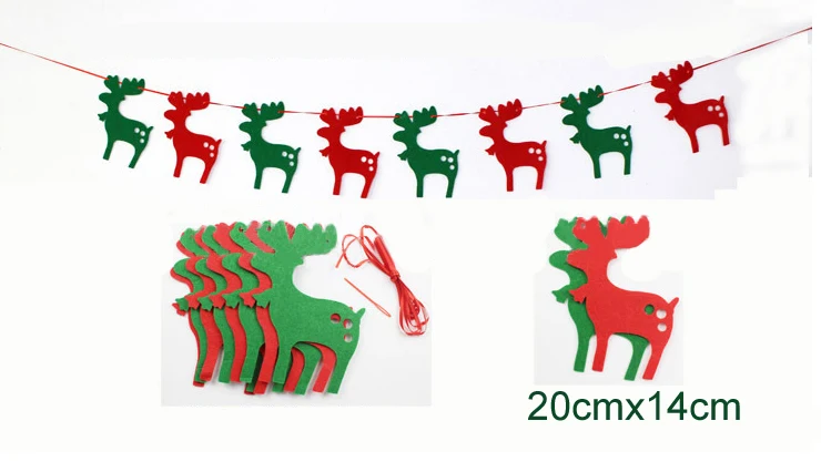 5 set/lote Merry Christmas Garland Bunting Banner Decoración Fiesta de ...