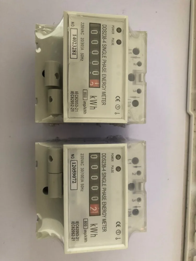10(40)A din rail kwh meter 220V/230V 50HZ single phase analog ...