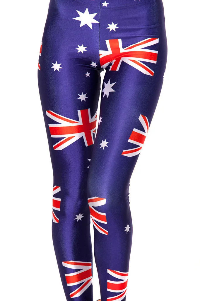 2015 women digital printed pants AUSSIE BOGAN LEGGINGS womans UK flag ...