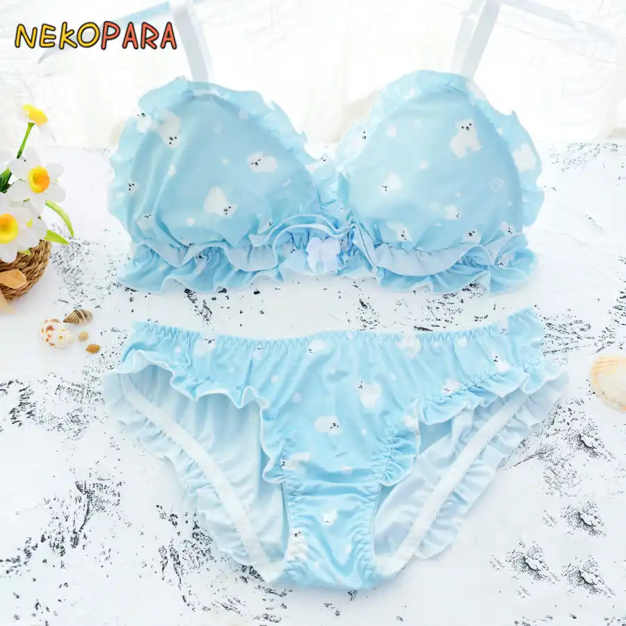 My Melody Cute Japanese yle Milk Silk Bra & Panties Set Underwise Push Up Soft Underwear ...