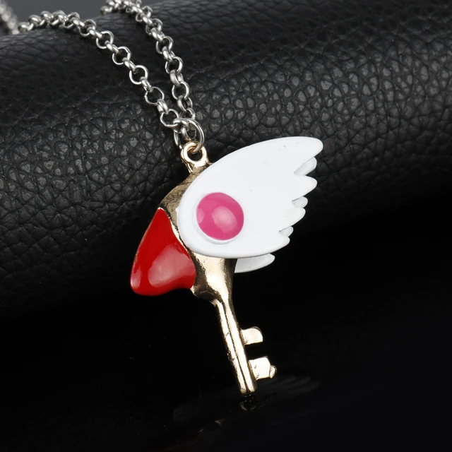 Anime Card Captor Sakura Kinomoto Star Wand Key Necklace