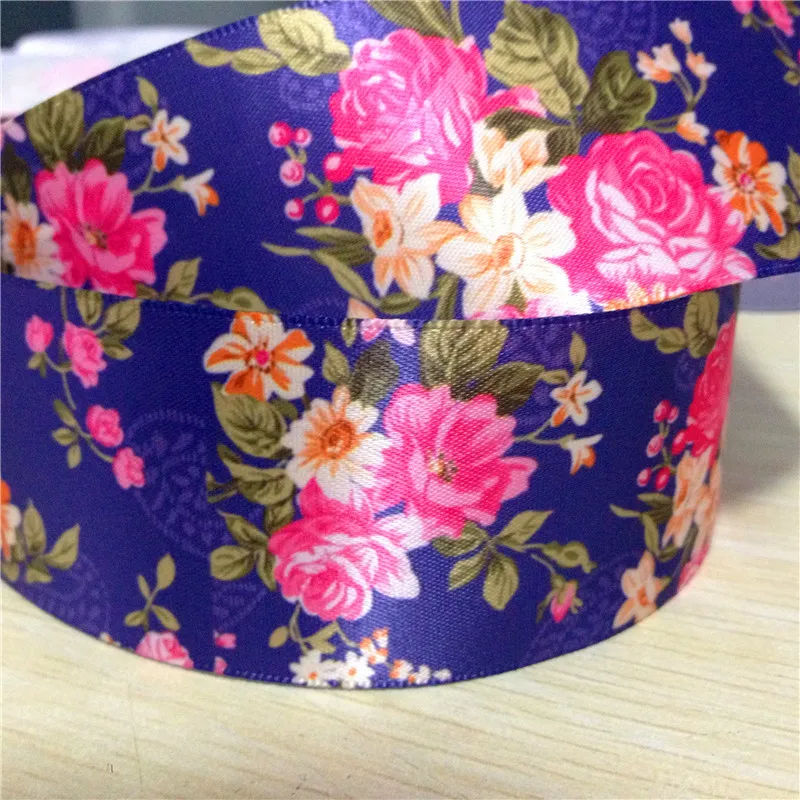Pick Size 9 16 22 25 38 50 75 mm width flower Ribbons floral Printed ...