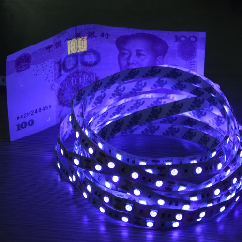 5M UV Ultraviolet Led Strip Light DC12V 5050 300Leds Purple Non ...