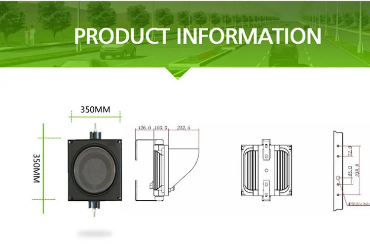 12 inches 300mm LED Traffic Light Housing PC Plastic Housing IP65 Water ...