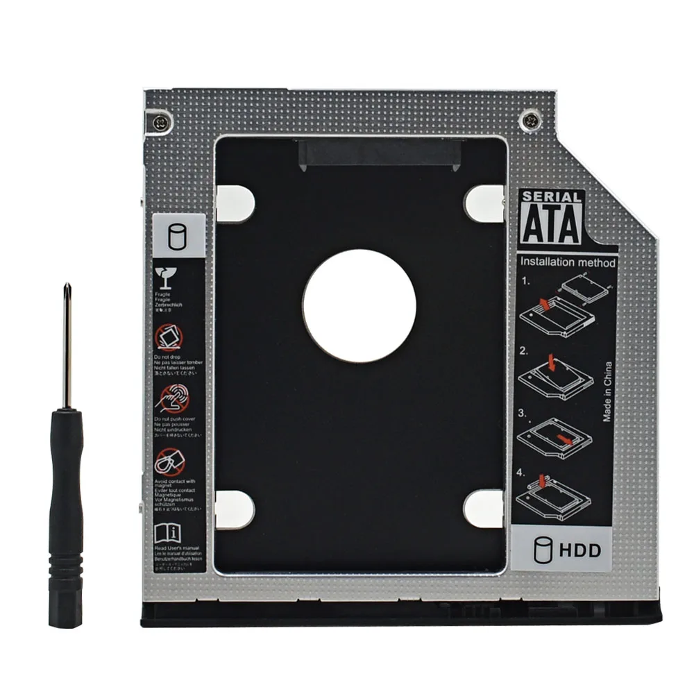 For Hp Elitebook 2530p 2540p Optibay 2nd Hdd Caddy 9.5mm Sata 3.0 For 2 ...