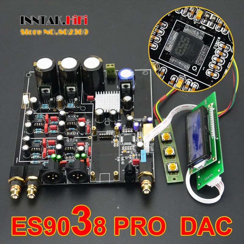 Assembled HiFi ES9038PRO +TCXO 0.1PPM 4 Layer DAC decoder board ...