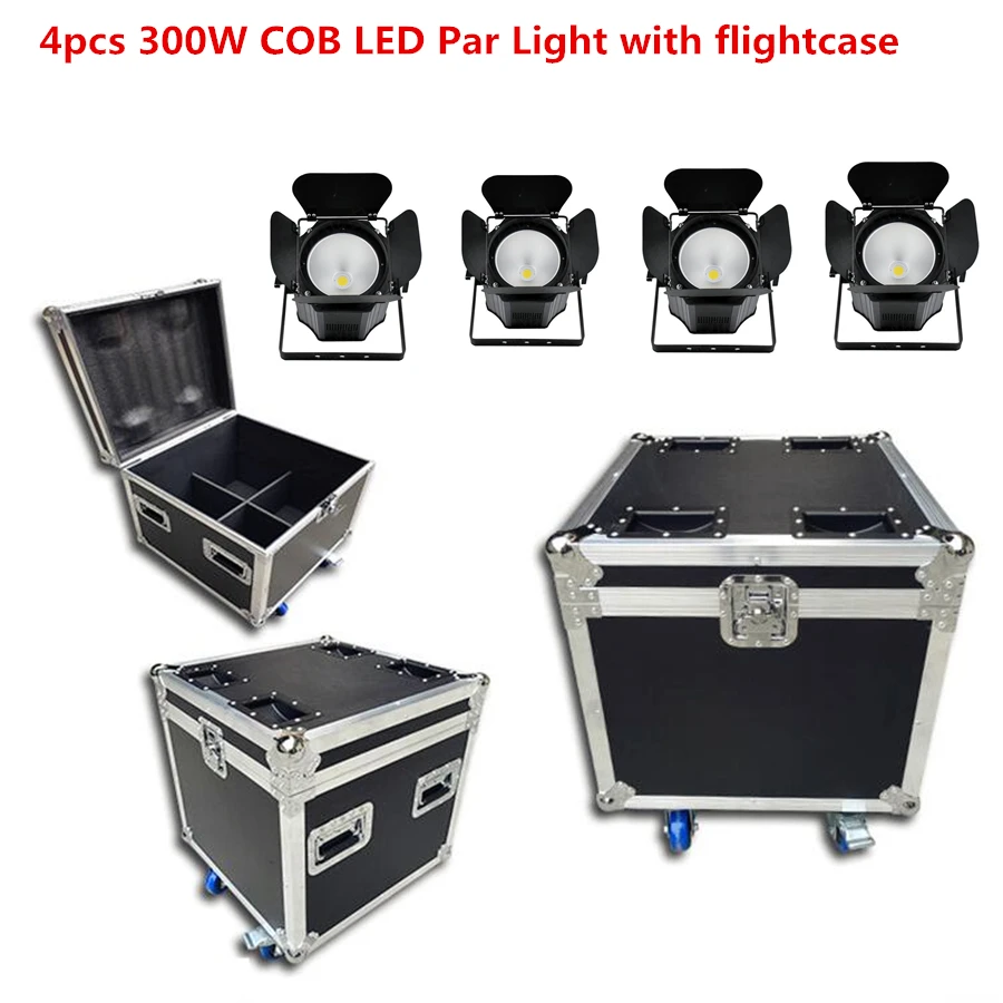 flightcase-with-4PCS-RGBWA-UV-6in1-300W-LED-COB-Par-Light-with-Barn ...