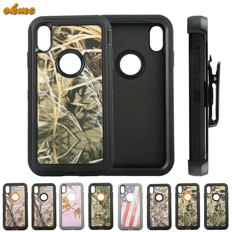 Rugged Dual Layer Defender Armor Case For Iphone 6 6s 7 8 Plus X Xs Max ...