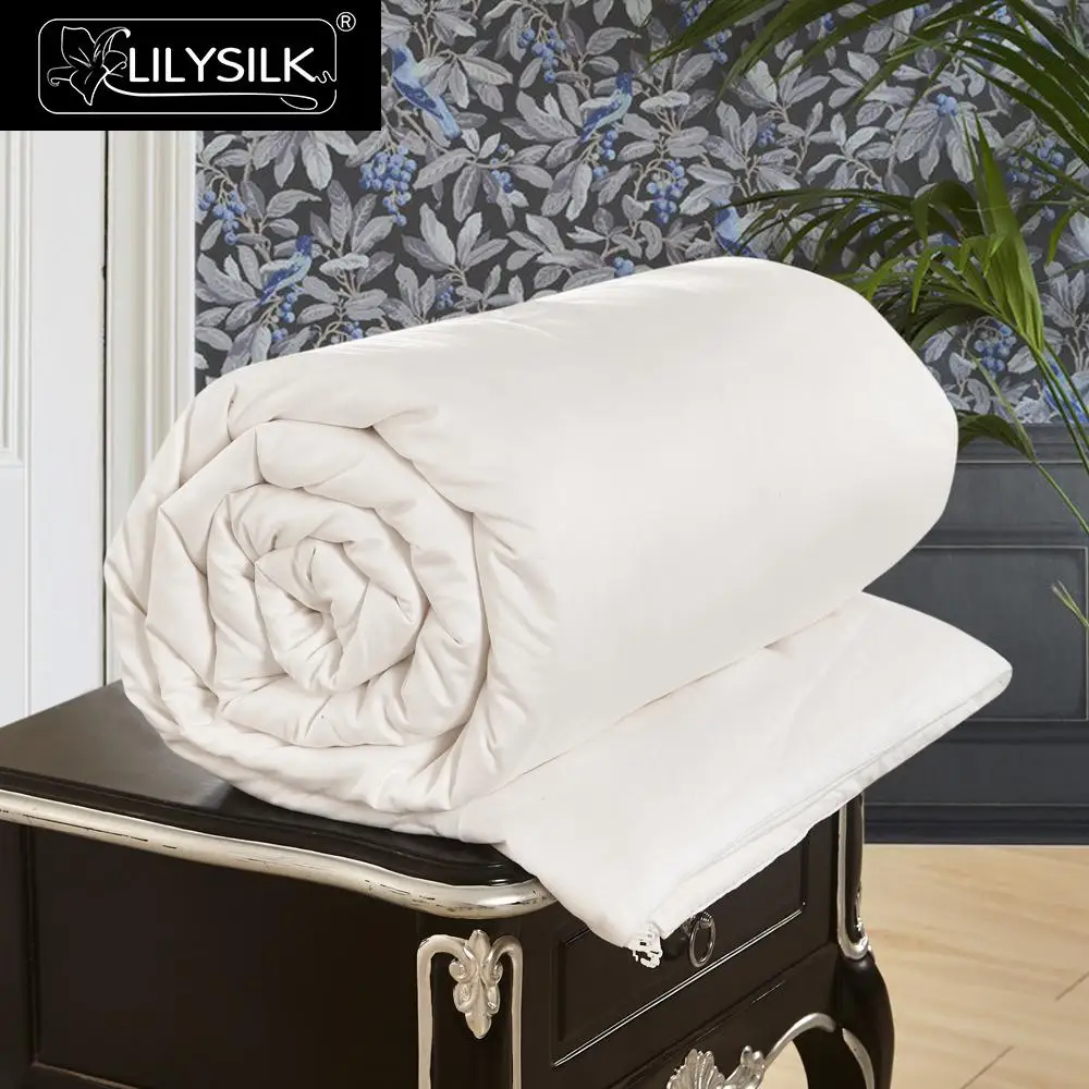 Lilysilk 100 Pure Silk Bedding Comforter All Season Cotton Covered
