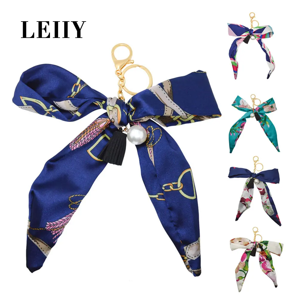 Elegant Design Colorful Silk Ribbon Bowknot Big Simulated Pearl Black ...