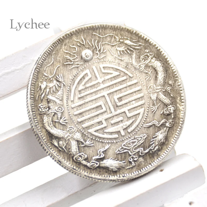 Lychee-Life-1-Piece-Antique-Feng-Shui-Chinese-Double-Dragons-Bead-Lucky ...