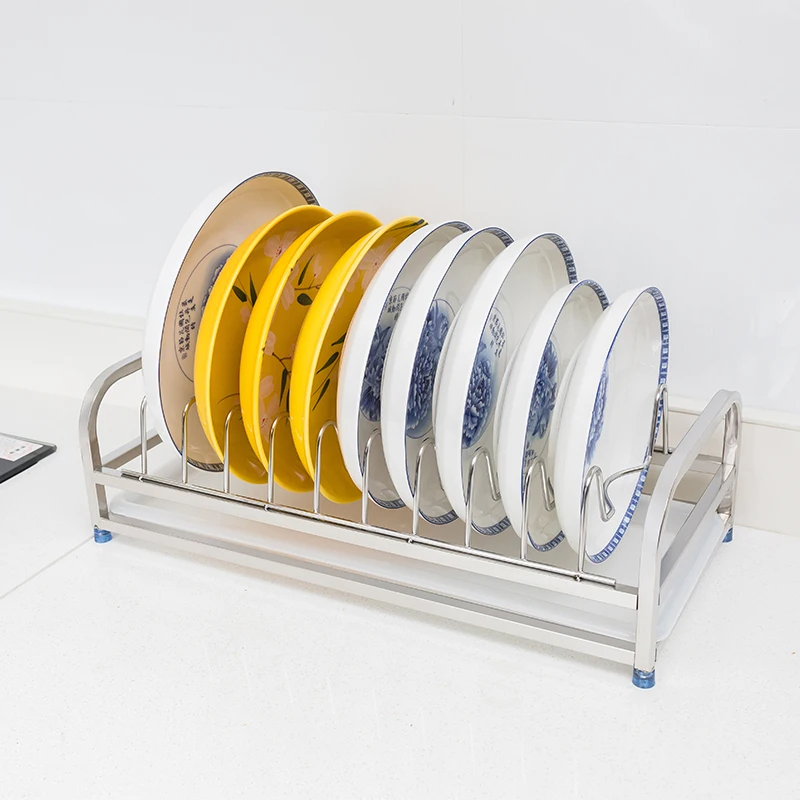 Houmaid desktop stainless steel plates and bowls storage rack tableware ...