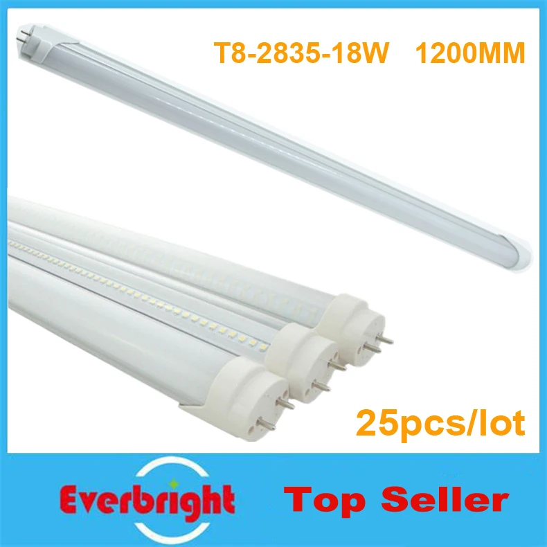 Super Bright T8 Led Tube 1200mm 18W 4ft 1.2M SMD 2835 96 pcs Led Bulbs Light Fluorescent Tube ...