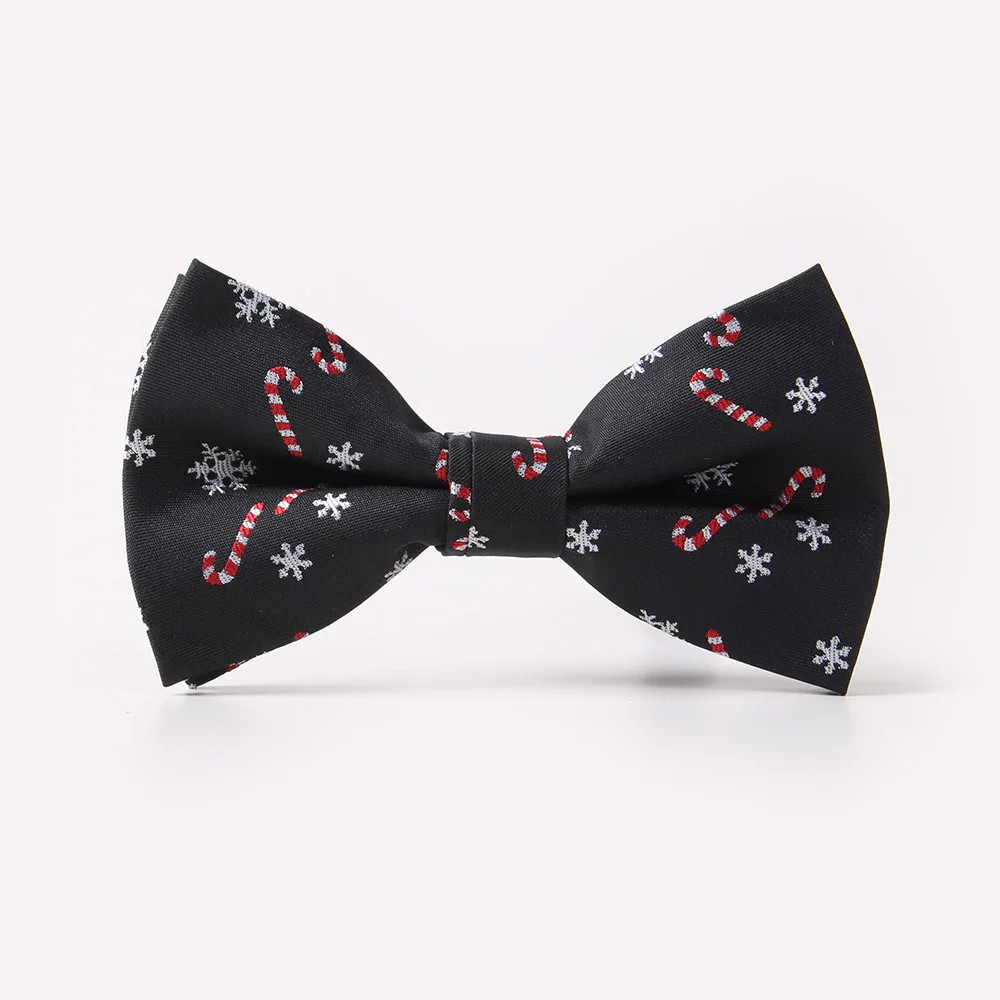 Christmas Bow Ties For Men Christmas Tree Snowflake Candy Canes Pattern