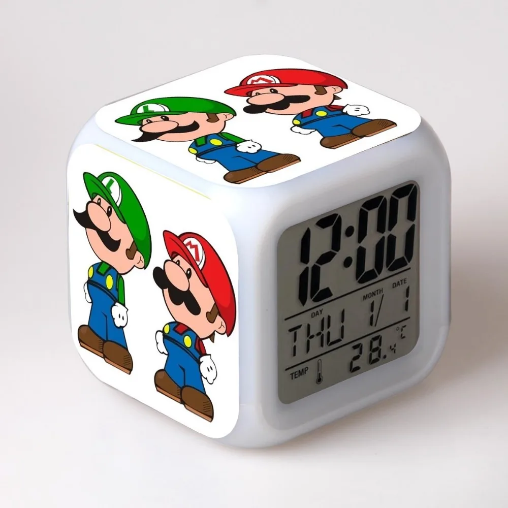On Sale Hot Sale Super Mario Bro Night Clock Desk LED Digital Lamp ...
