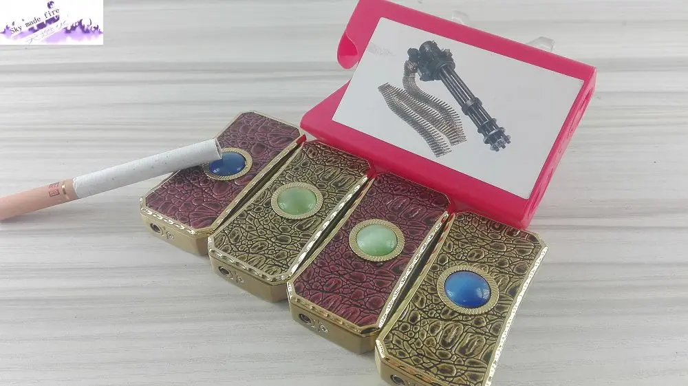 Smoking set, plastic cigarette box novelty lighter gem model ...