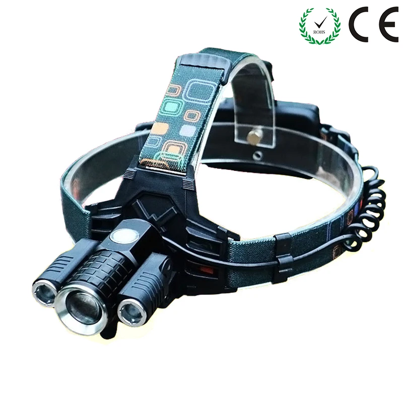 LED Headlamp CREE XML T6+2*XPE 6000 Lumens Zoomable Head Torch Lamp ...