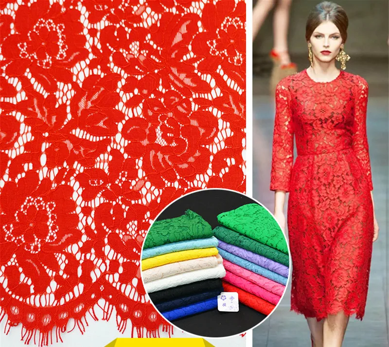 1.5m/ Batch French Eyelashes Eyelash Lace Embroidery Floral Fabric ...