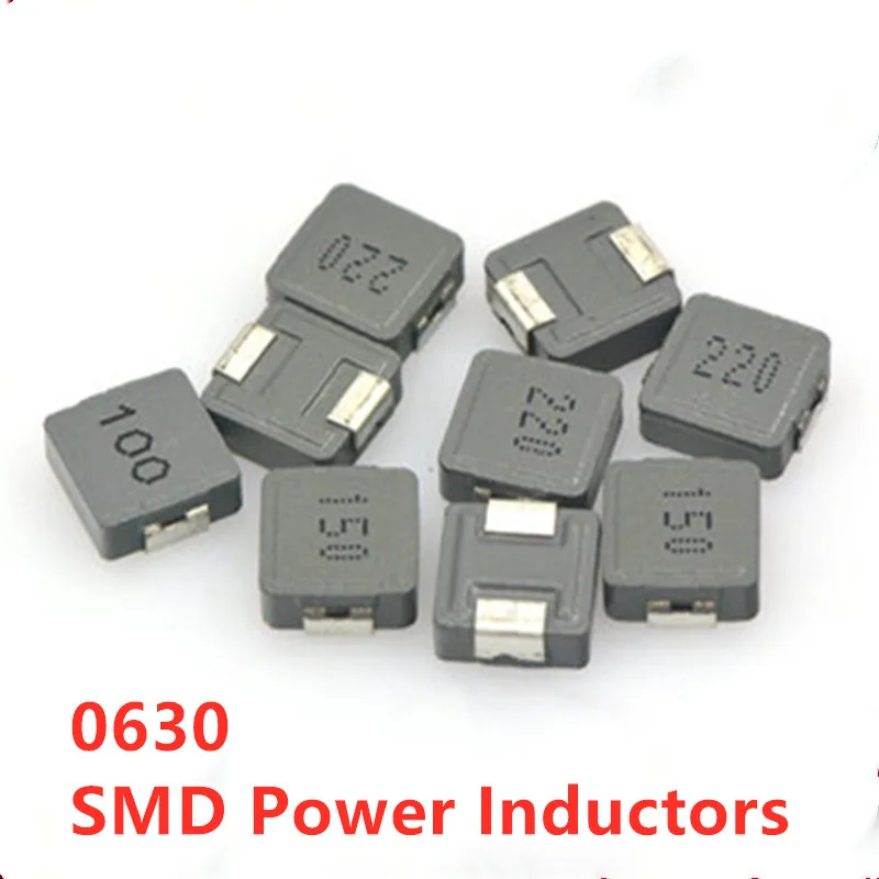 Inductores de potencia SMD 0630, 1uH, 2,2uh, 3,3uh, 4,7uh, 6,8uh, 10uH, 15uH, 22uH, 33uH, 47UH ...