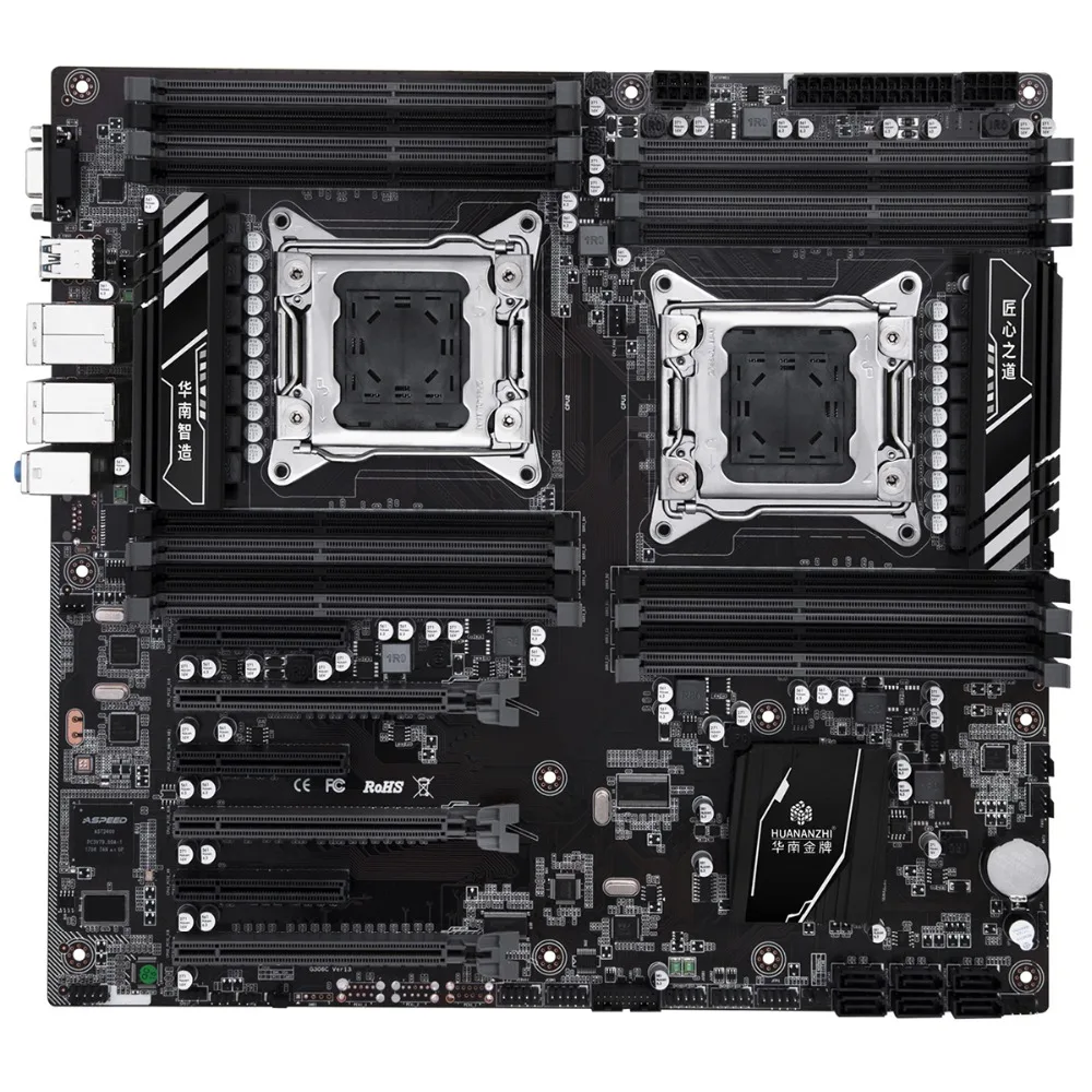 HUANANZHI X79-16D Dual CPU Socket Motherboard with 16 DDR3 Memory Slots ...