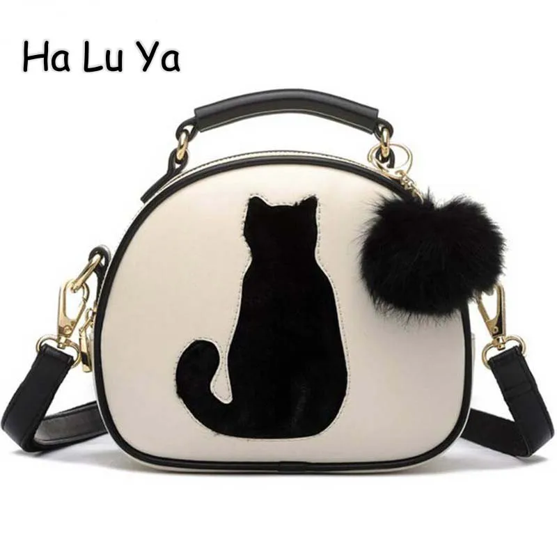 2017 New Famous Bag Designer Cat Printing Ladies Crossbody Bags Circle ...